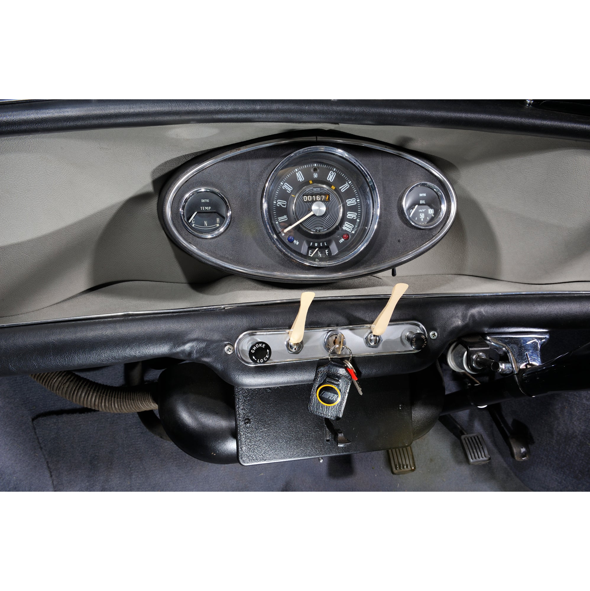 RILEY ELF & WOLSELEY HORNET MKI & MKII MINI PAIR OF OVAL BINNACLE SPEE ...